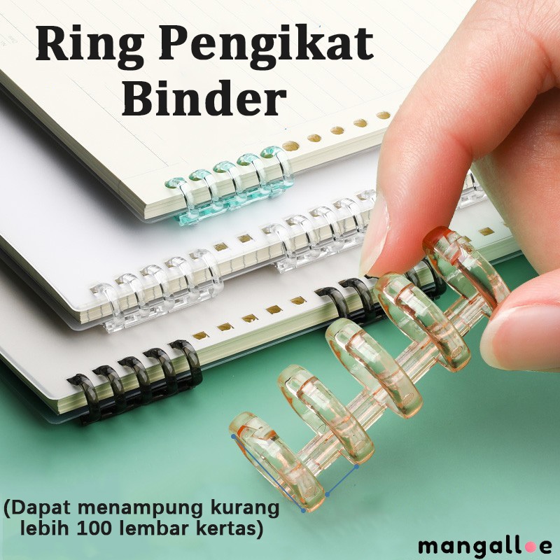 Jual COD Ring Pengikat Binder 5 Lubang/DIY Ring Binder Warna Lucu/Ring ...
