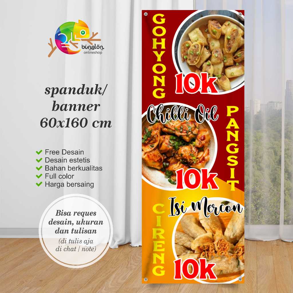 Jual Cetak Spanduk Banner Aneka Makanan Pedas | Shopee Indonesia