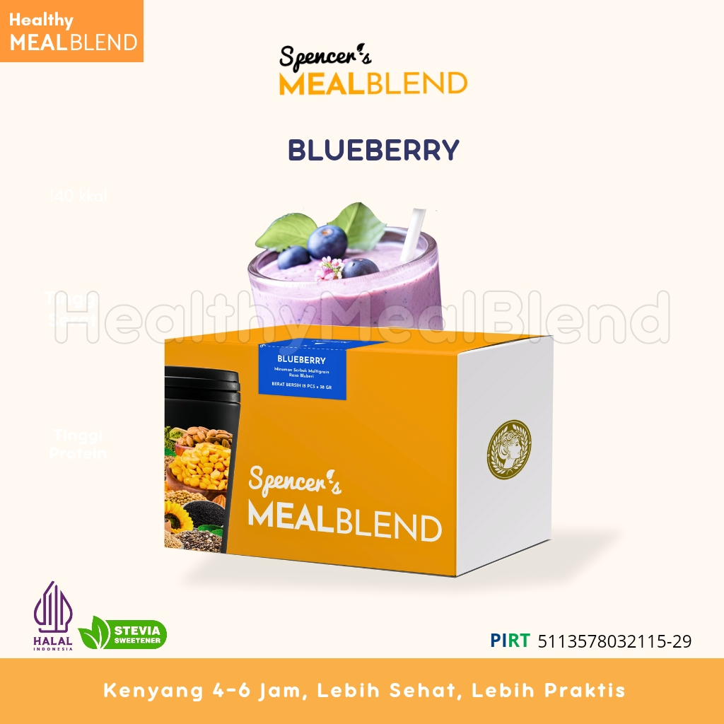 Jual (Trial 1 Sachet) Spencer's Mealblend Multigrain Blueberry Beli 1 ...