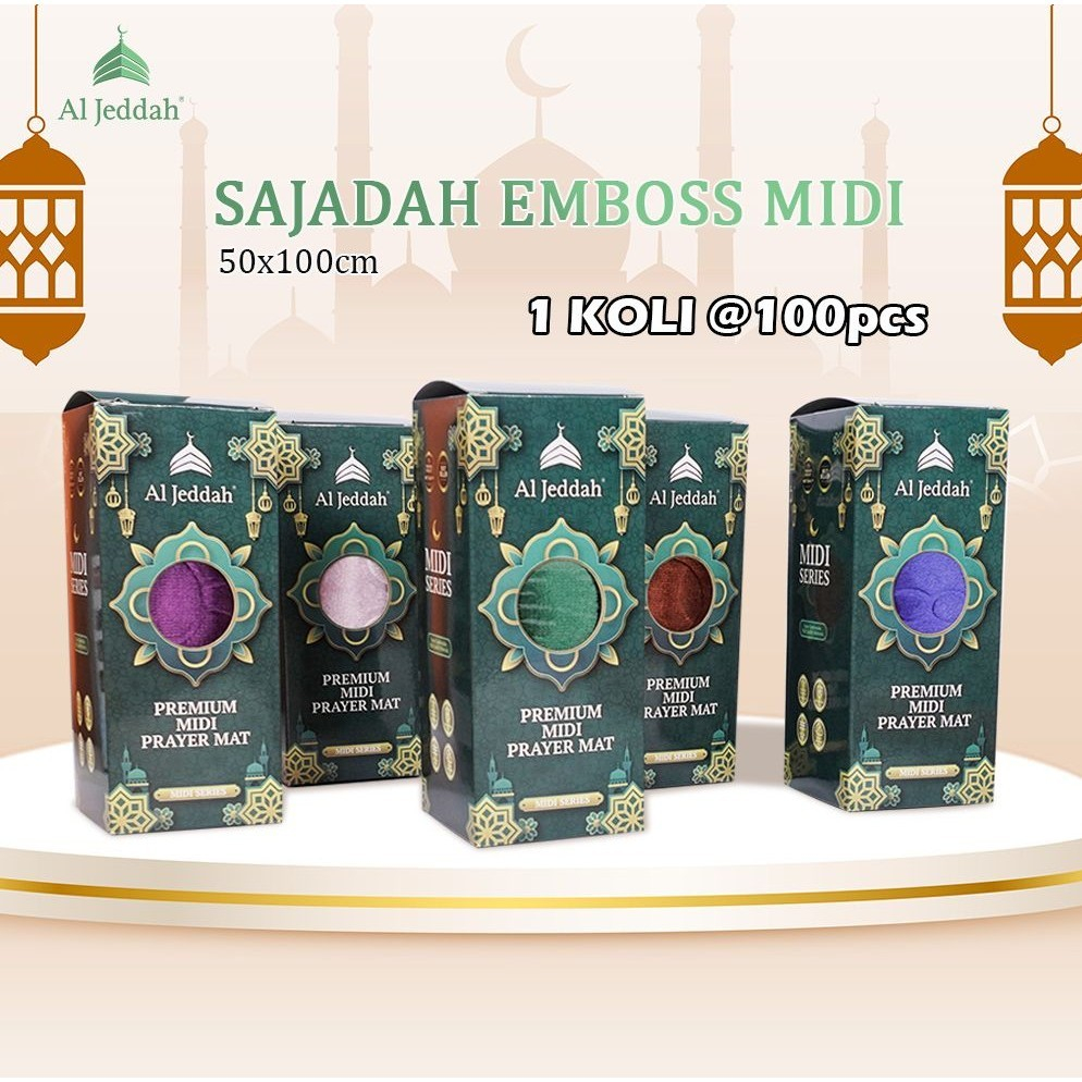 Jual AL JEDDAH Hampers Sajadah Embos Midi 50x100 + Box Gift Sejadah ...