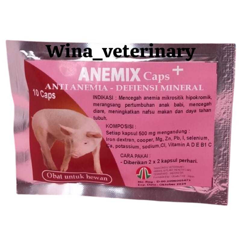 Jual ANEMIX 10 KAPSUL - OBAT VITAMIN MENCEGAH ANEMIA BABI MEMBANTU ...