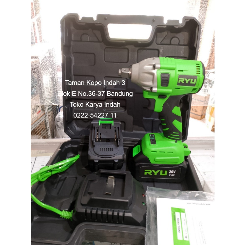 Jual Impact Wrench Cordless RYU RCW20V Ryu RCW 20 V Mesin Pembuka Baut ...