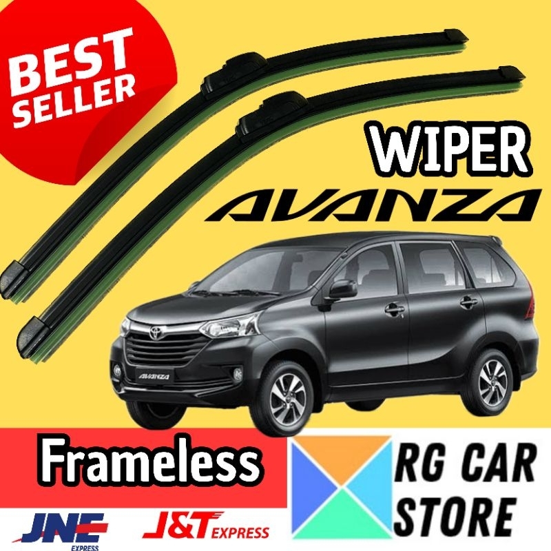 Jual Wiper Kaca Mobil Toyota Avanza Dan Veloz Model Frameless Merek Flatmoon Original Garansi 1 ...