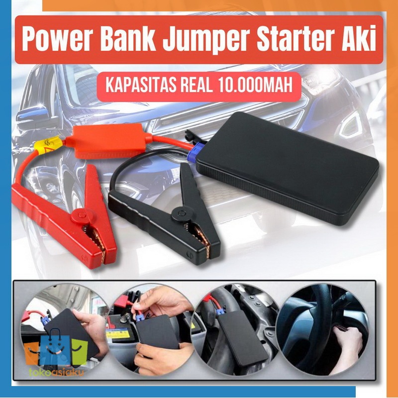 Jual Power Bank Jumper Starter Aki Mobil Charger USB Senter LED ...
