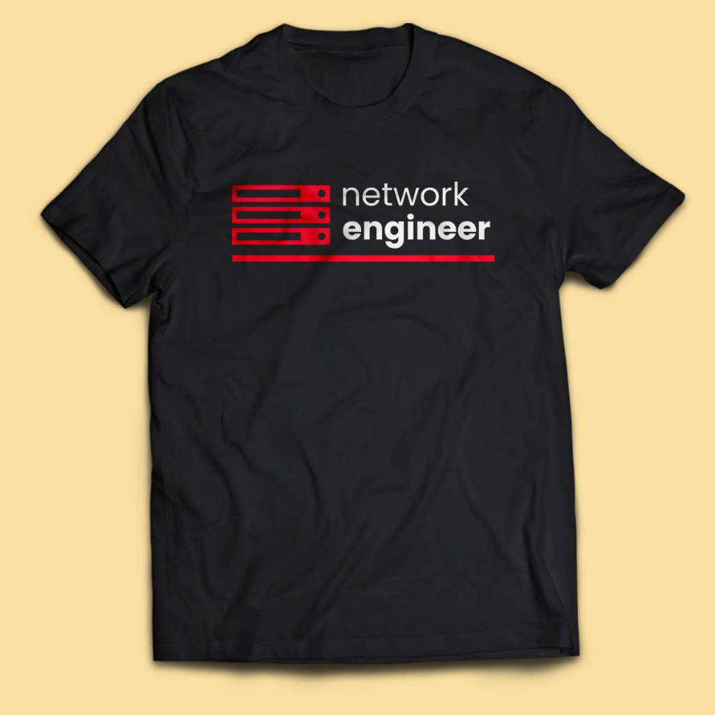 Jual Kaos Pria Teknisi Jaringan NETWORK ENGINEER Dewasa Baju Atasan ...