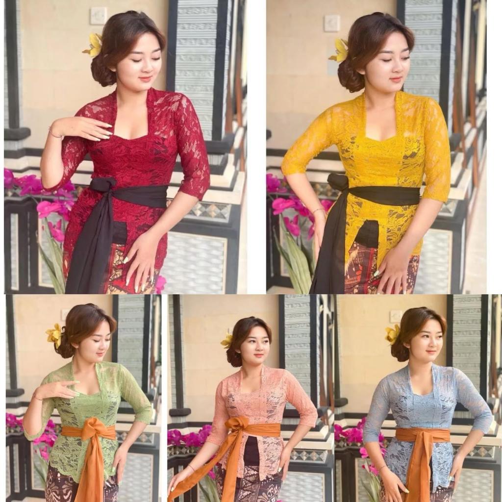 Jual Kebaya Sofia Bed Lengan Siku Atasan Kebaya Bali Brokat Strech Bet ...