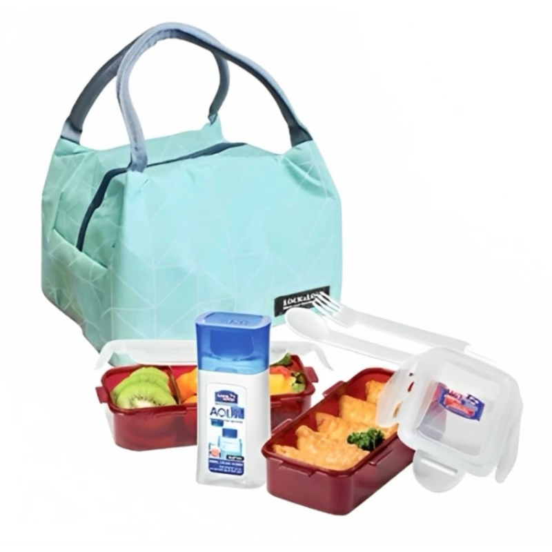 Jual LocknLock Lunch Box Set / Tas kotak makan dan botol minum | Shopee Indonesia