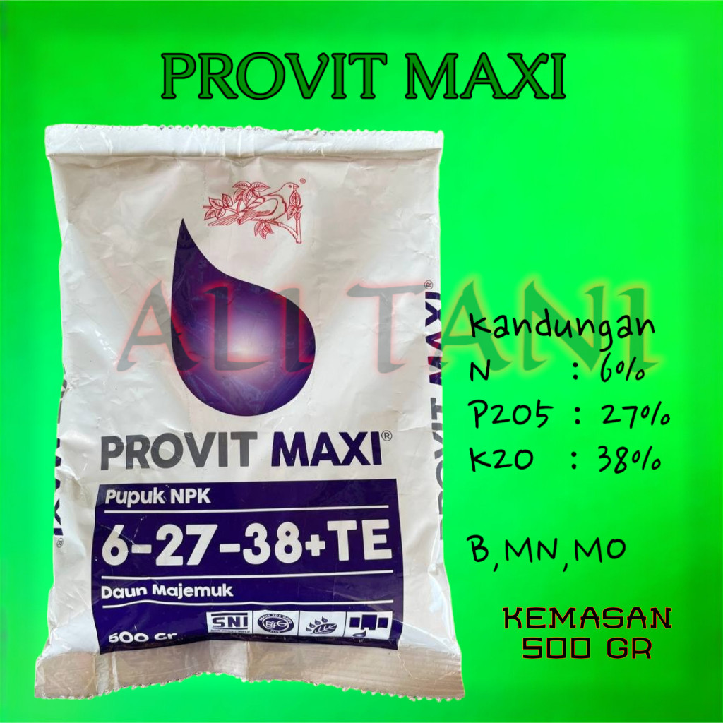 Jual PROVIT MAXI Kemasan 500 GR Pupuk NPK + Mikro Fase Generatif Pupuk Meroke | Shopee Indonesia