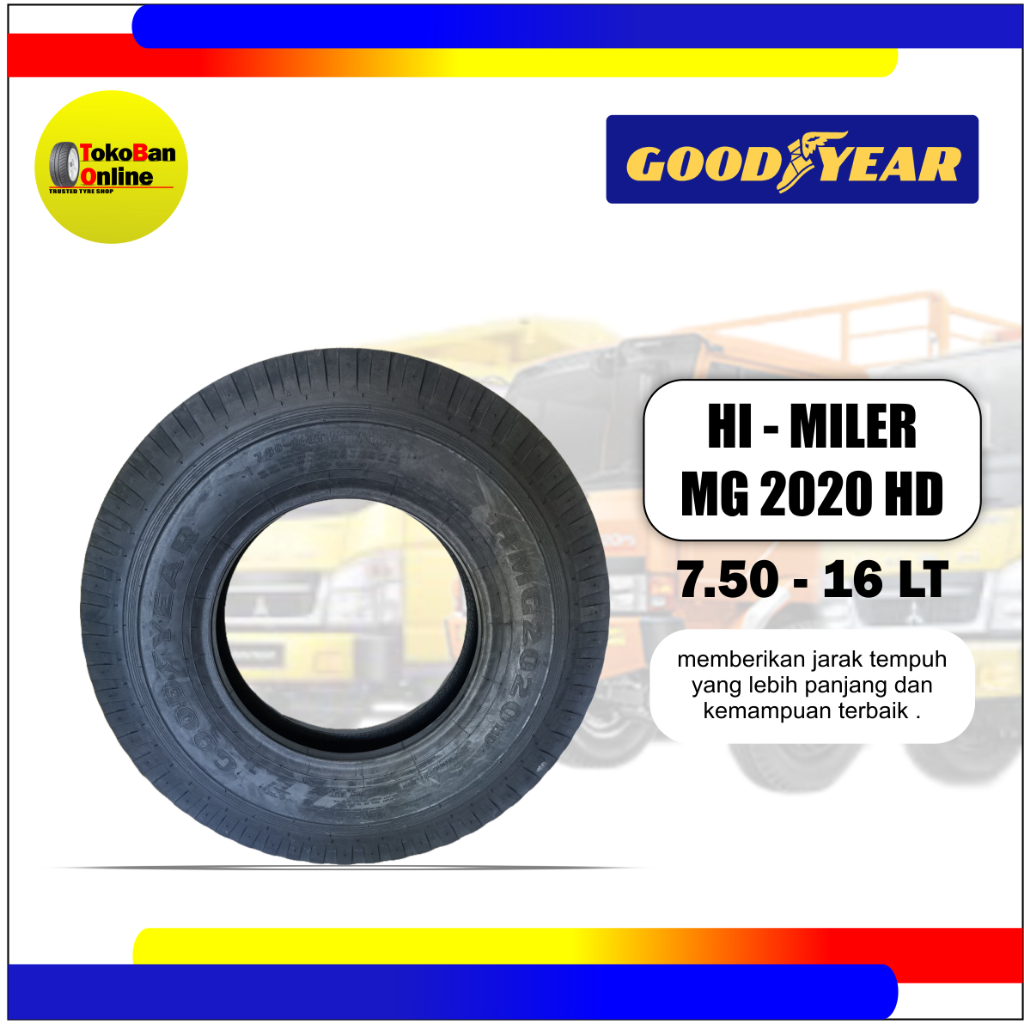 Jual BAN TRUK GOODYEAR Heavy Duty GY 750-16 14PR HD 750 R16 HMG2020 HD | Shopee Indonesia