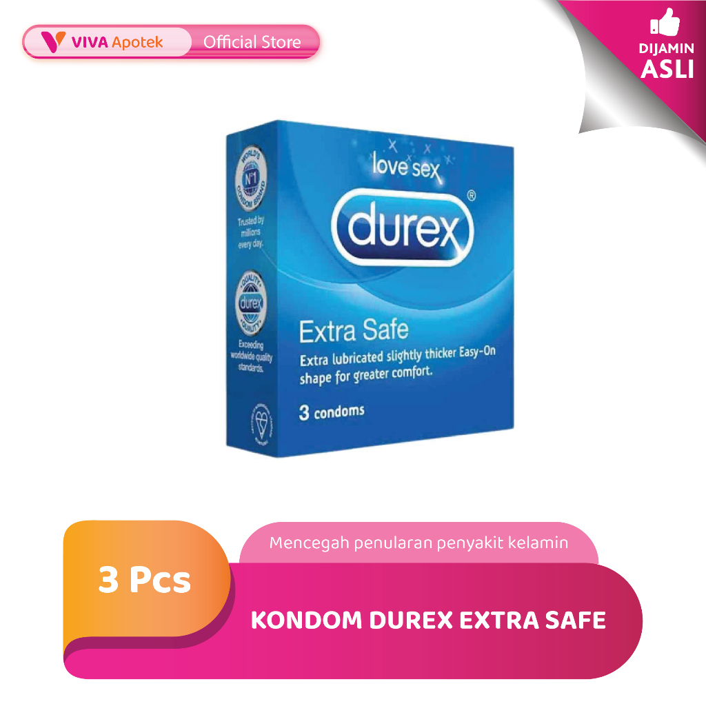 Jual Kondom Durex Extra Safe Alat Kontrasepsi (3 Pcs) | Shopee Indonesia