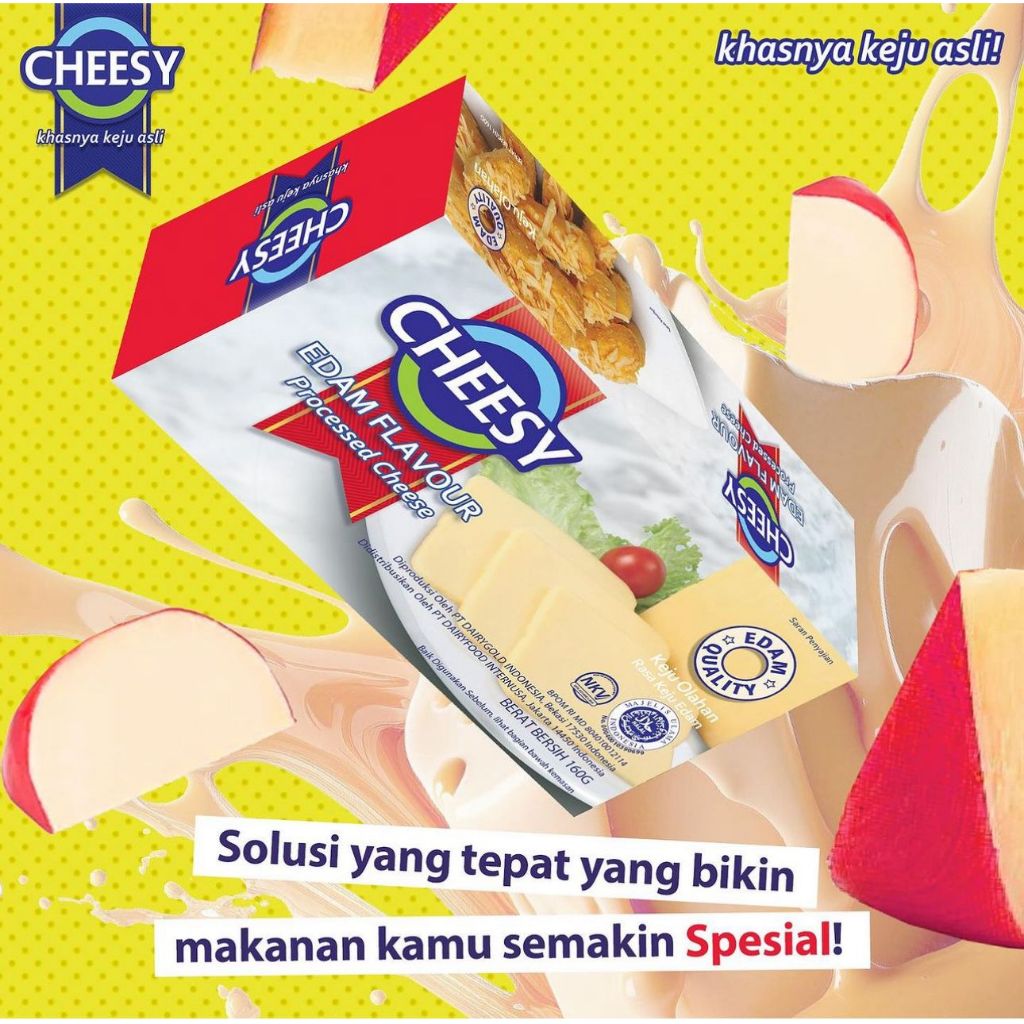 Jual Cheesy Keju Rasa Edam / Keju Olahan cheese 160gr | Shopee Indonesia