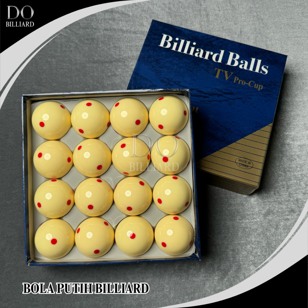 Jual Bola Putih Billiard / Red Dot White Cue Ball Billiard ( PER 1 BOLA ...
