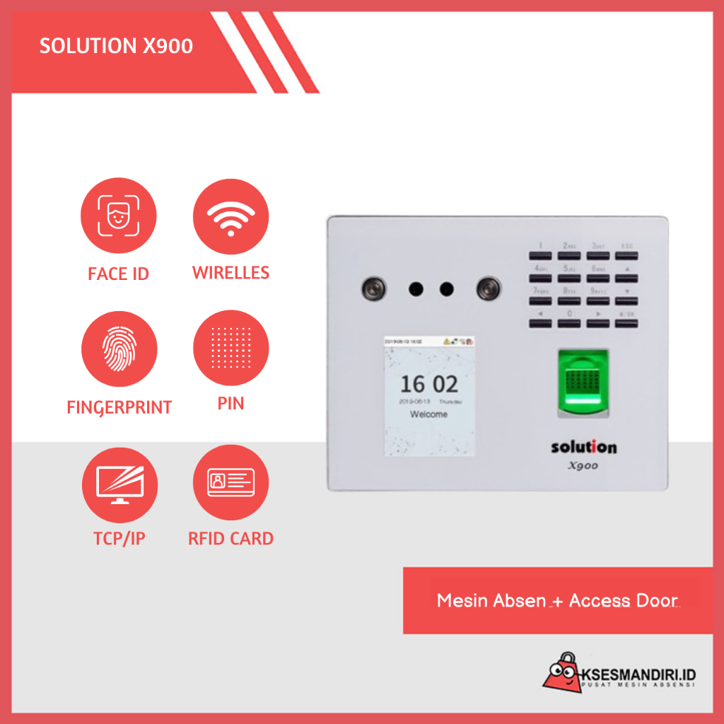 Jual Fingerprint Mesin Absensi dan Access Door SOLUTION X900 WIFI | Shopee Indonesia