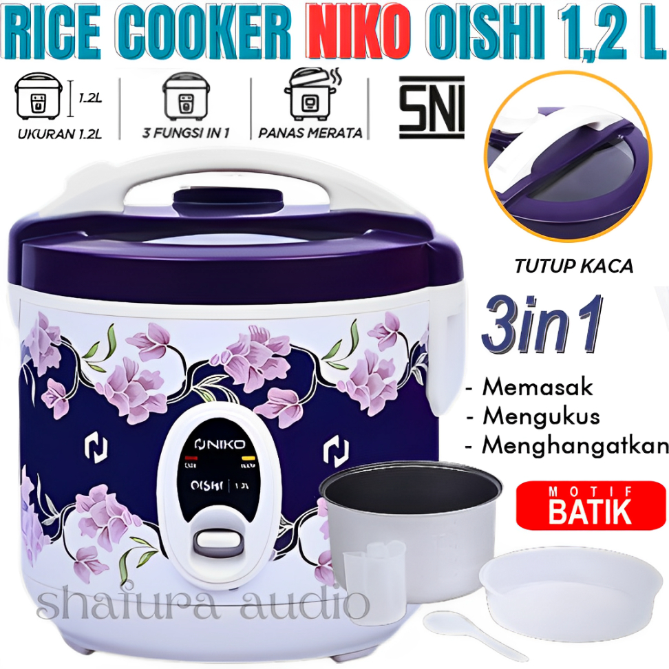 Jual Magic Com Rice Cooker Niko Oishi Batik 1.2 Liter | Mejikom Murah ...