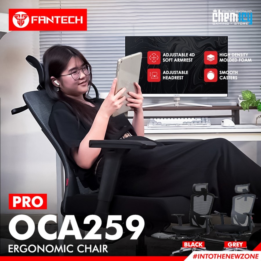Jual Fantech OCA259 Pro Premium Office Chair / Kursi Kantor | Shopee ...