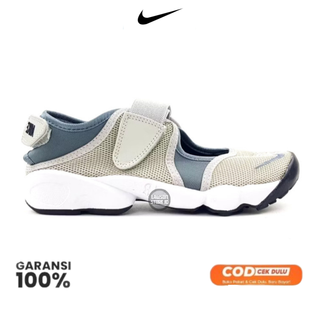 Jual Sepatu Sandal Nike Air Rift Grey White | Shopee Indonesia
