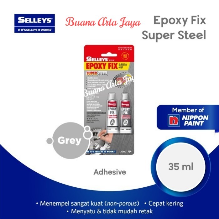 Jual Selleys NP Epoxy Fix Super Steel - 35 mL | Shopee Indonesia