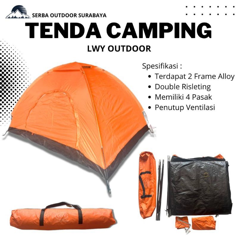 Jual Tenda Camping Kapasitas 1-2 Orang LWY Outdoor | Shopee Indonesia