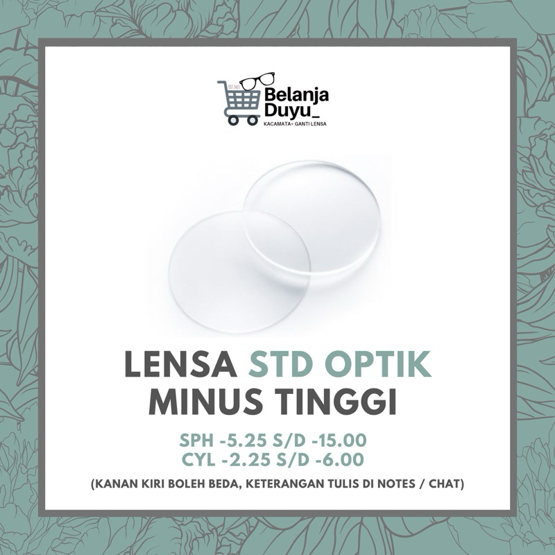 Jual LENSA MINUS & SILINDER TINGGI STD OPTIK BELANJADUYU (MINUS TEBAL ...