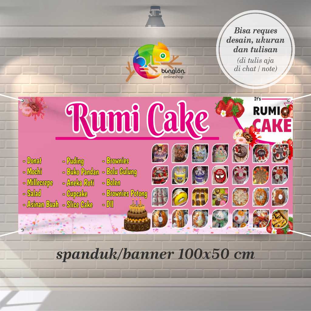 Jual Cetak Spanduk Banner Aneka Cake | Shopee Indonesia
