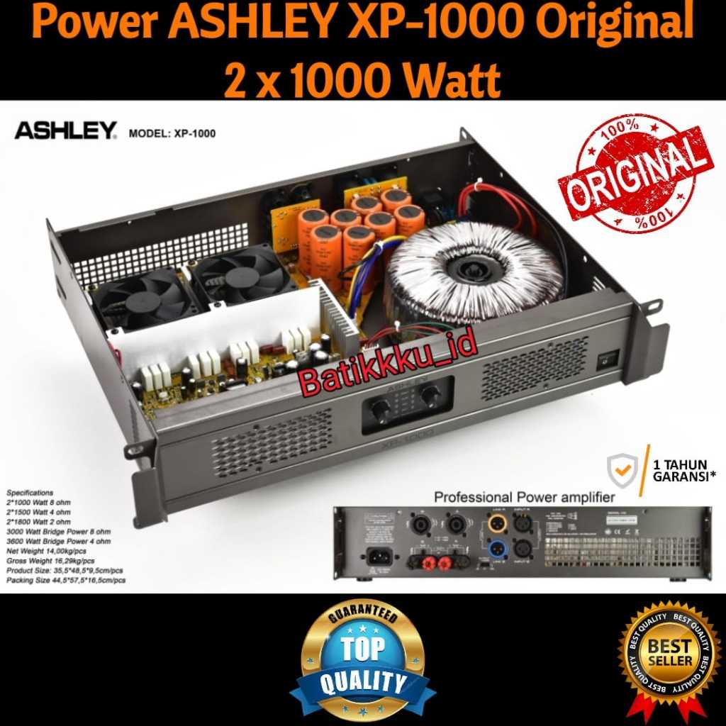 Jual Power ASHLEY XP 1000 XP1000 Original 2 x 1000 Watt | Shopee Indonesia