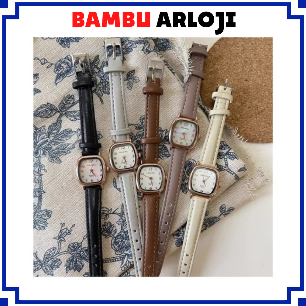 Jual BAJ Jam Tangan Wanita Pria Couple Polos Casual Dial Segi Fashion ...