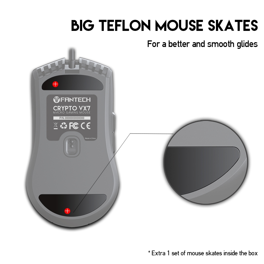 Jual Fantech CRYPTO VX7 & CRYPTO II VX7V2 Mouse Gaming Macro 8000 DPI 6 ...