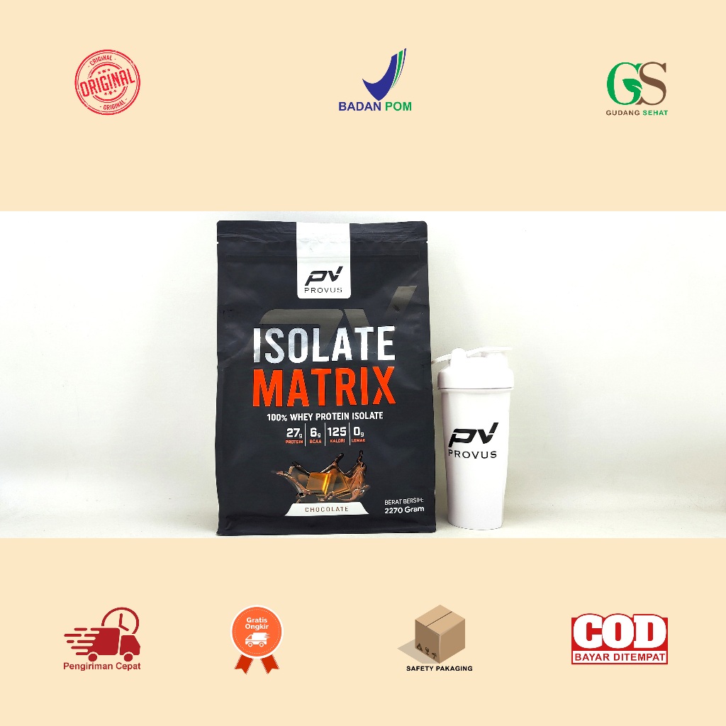 Jual Manado Provus Isolate Matrix 5 lbs Whey Protein Isolate Free ...