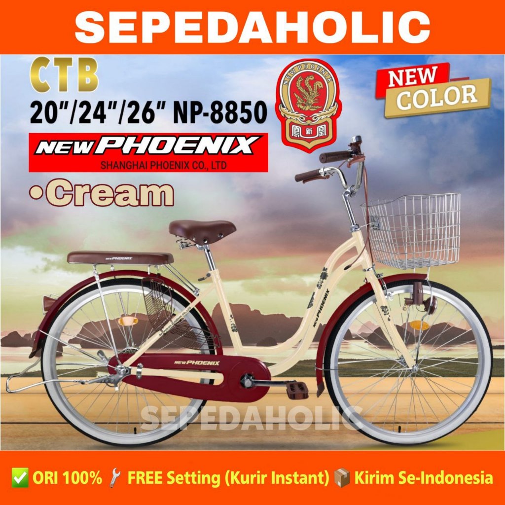 Jual Sepeda City Bike PHOENIX NP 8850 Ukuran 20 24 26 Inch Keranjang ...