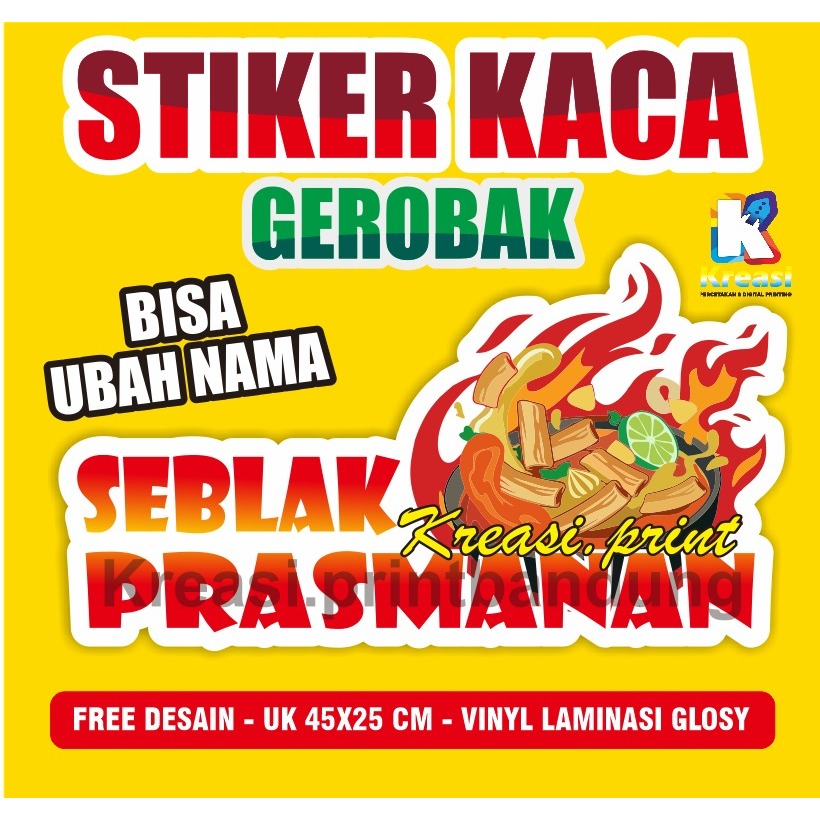 Jual STIKER KACA GEROBAK CUSTOM | Shopee Indonesia