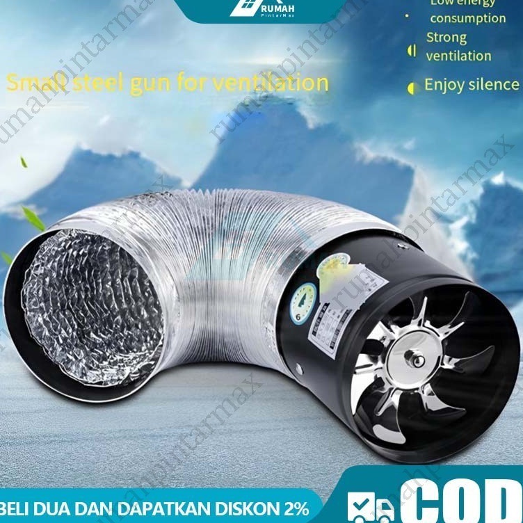 Jual Pasti Sampai 4 INCH6INCH Metal Inline Duct Fan Booster Exhaust ...