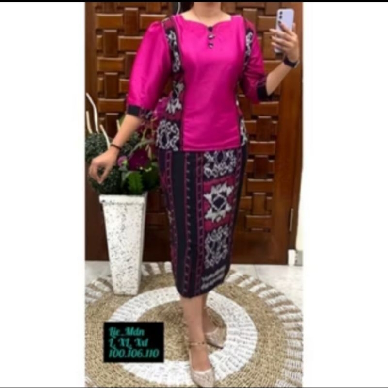 Jual ( NEW PRODUK ) setelan tenun kombinasi polos terbaru | Shopee ...