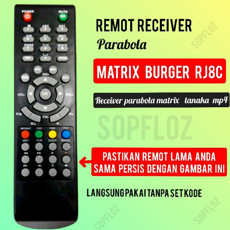 Jual Remote receiver parabola matrix burger tanaka mp4 | Shopee Indonesia