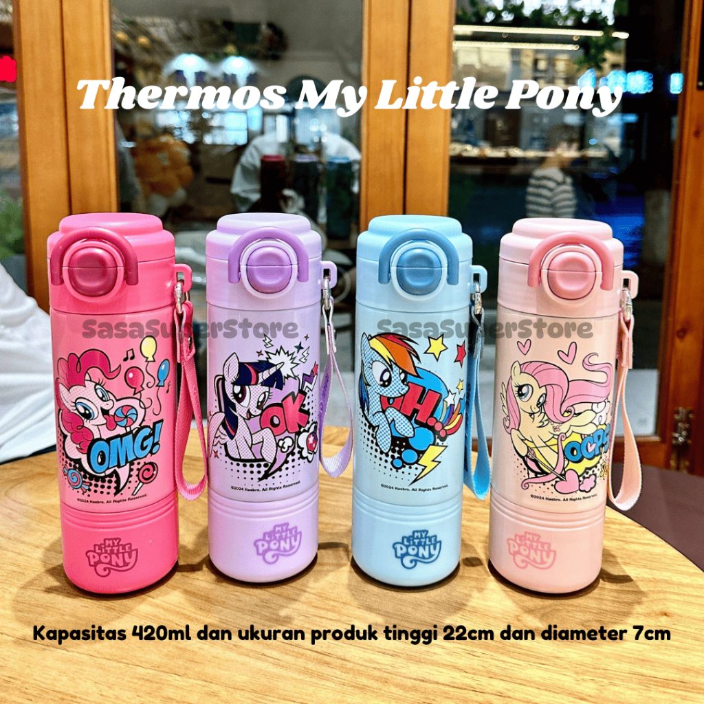 Jual SASA BEBE | BOTOL MINUM THERMOS ANAK MY LITTLE PONNY SLIM ...