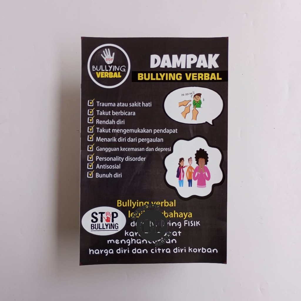 Jual Stiker Dampak Bullying Verbal - Stop Bullying - Stop Perundungan ...