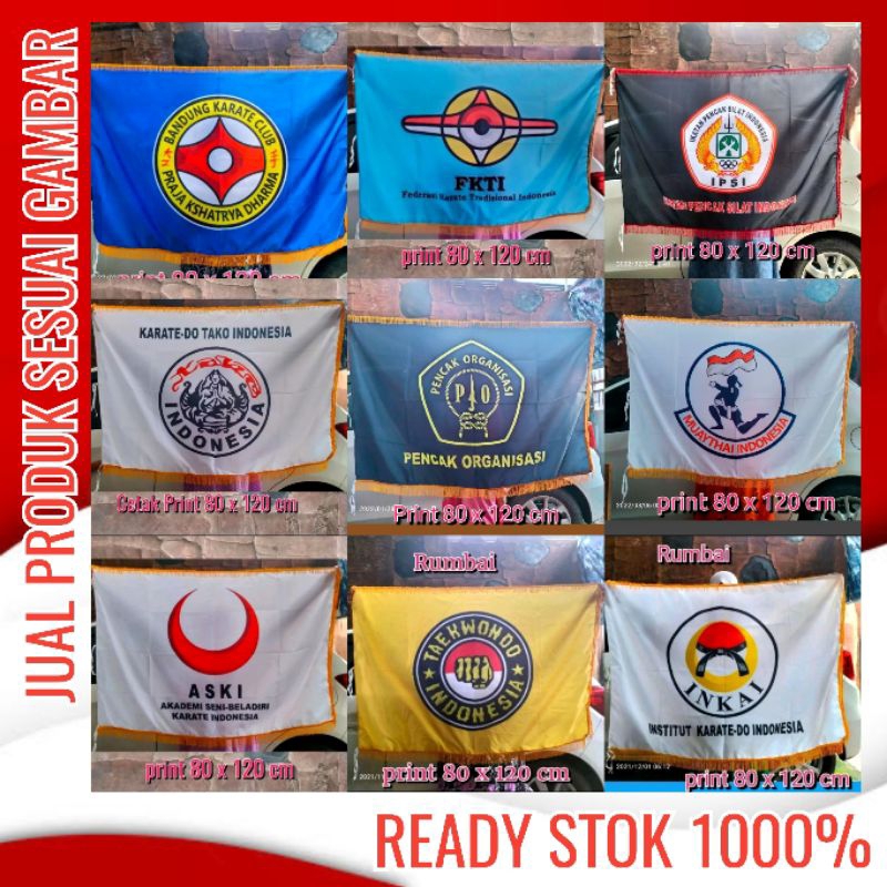 Jual bendera muaythai pencak organisasi ipsi tako FKTI aski inkai ...