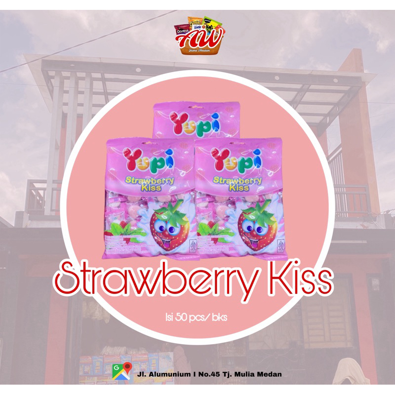 Jual Yupi Strawberry Kiss 120 gr (isi 50 pcs) | Shopee Indonesia