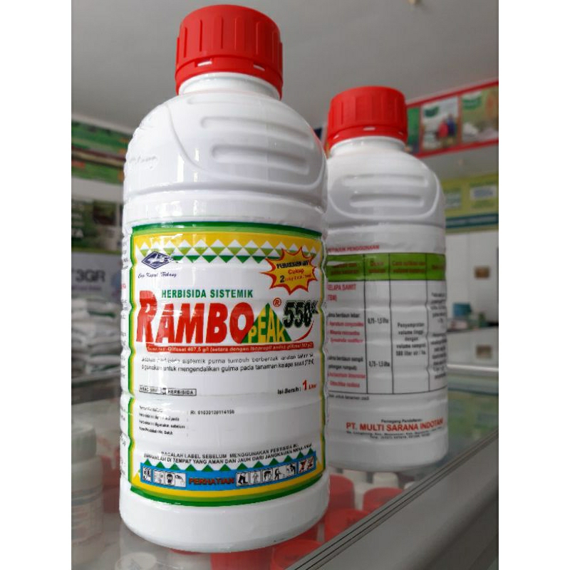 Jual Rambo Peak 550SL 1 Liter Herbisida Sistemik Obat Pembasmi Rumput ...