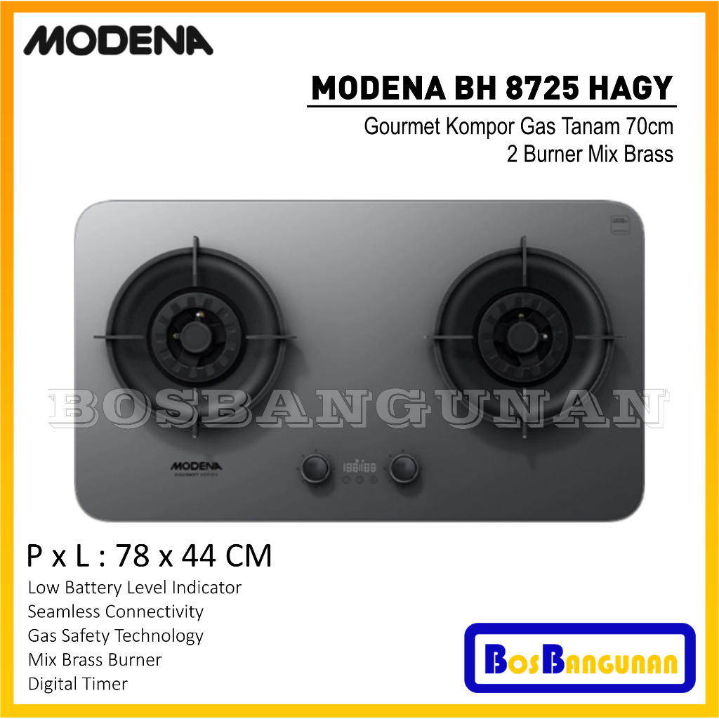 Jual Built In Gas Hob MODENA BH 8725 HAGY / Kompor Gas Tanam MODENA BH ...