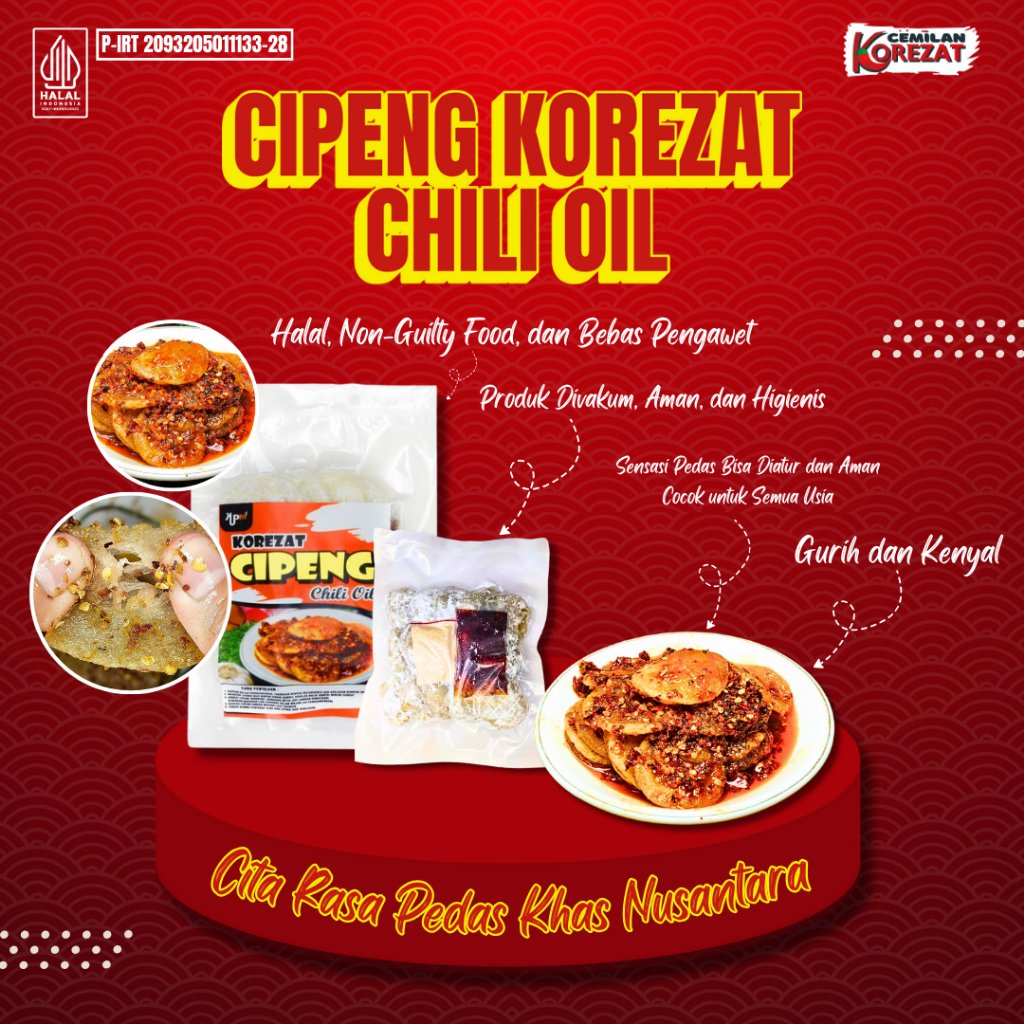 Jual Korezat - [Halal] Cipeng Koceak Chili Oil [Isi 20] | Siap Saji ...