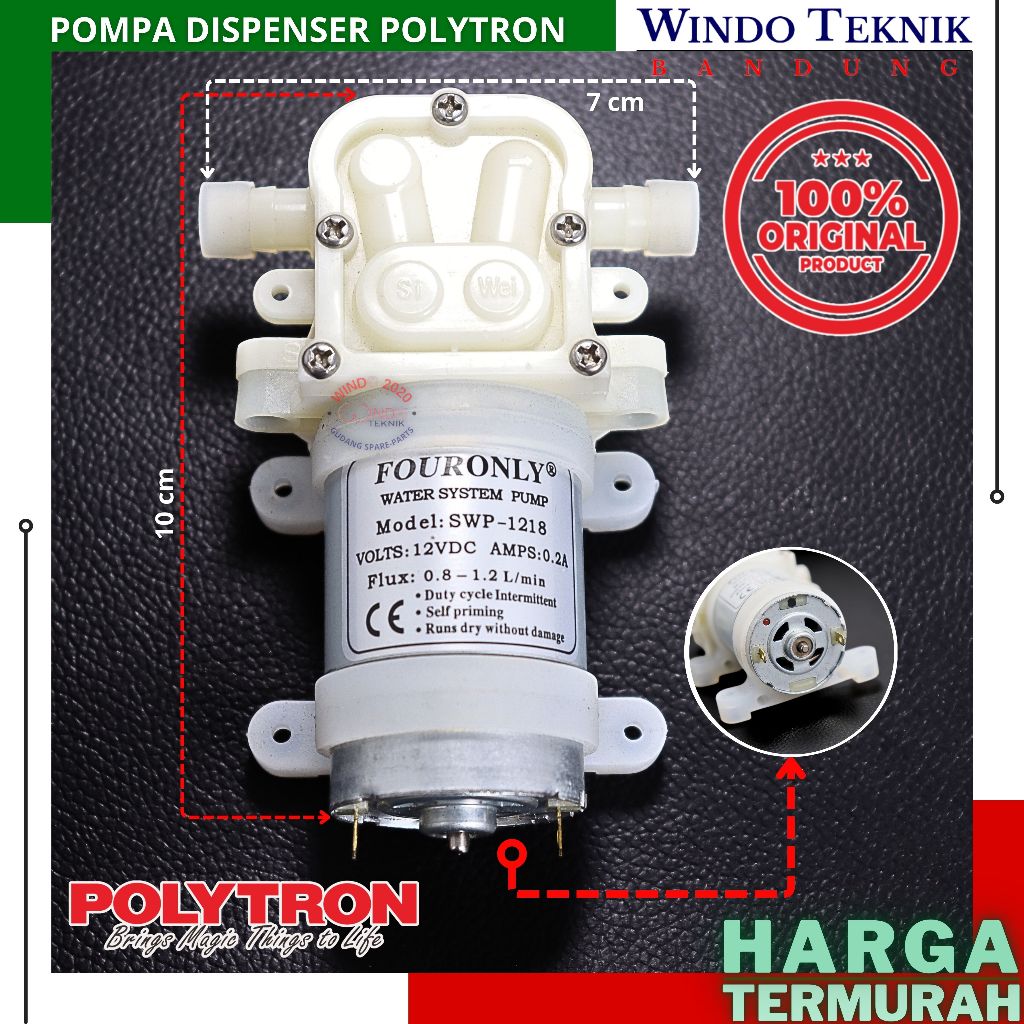 Jual POMPA AIR DISPENSER GALON BAWAH POLYTRON ORIGINAL SWP-1218 MULTI ...
