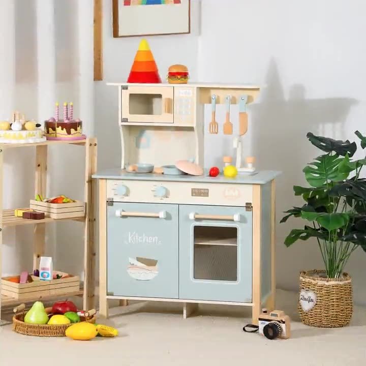Jual WOODEN KITCHEN SET EUROPEAN KIDS - mainan dapur - dapuran - mainan ...