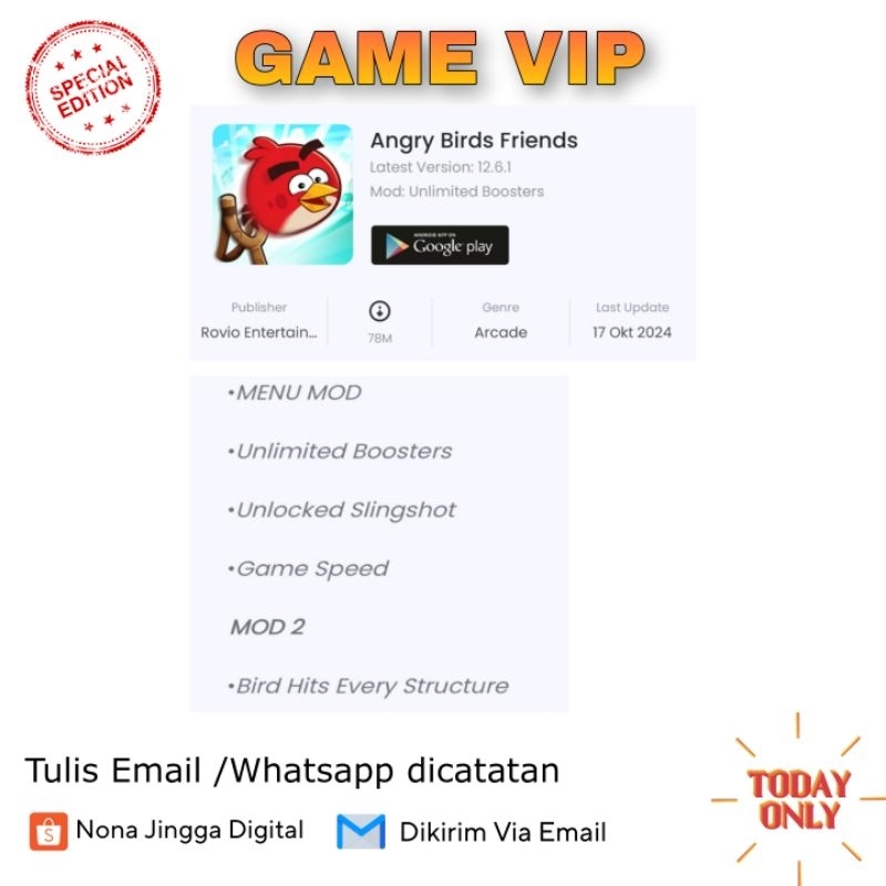Jual ANGRY BIRDS VIP (GAME ANDROID) | Shopee Indonesia
