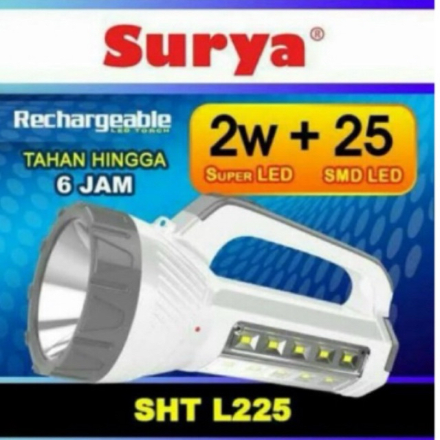 Jual Surya Handy Lamp SHT L225 - Senter tangan - Super LED - Putih - Murah | Shopee Indonesia