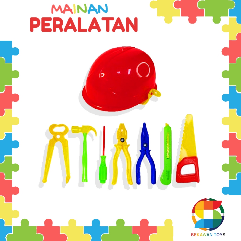 Jual Mainan Tool Set/ Peralatan Set Pekerjaan 8pcs/ Mainan Tool 7pcs ...