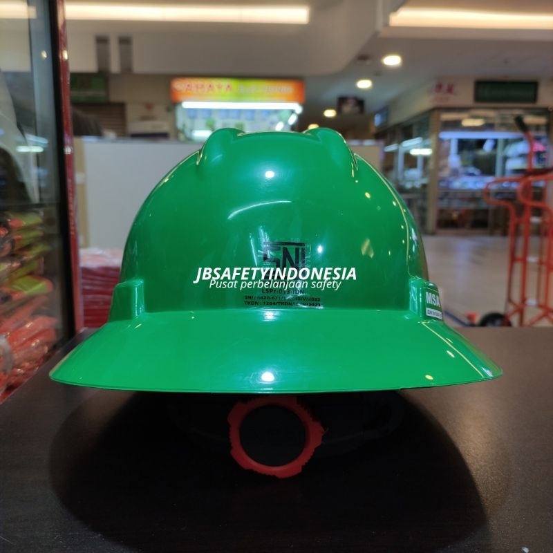 Jual HELM PROYEK SAFETY MSA FULL BRIM WARNA HIJAU STANDARD SNI LENGKAP ...