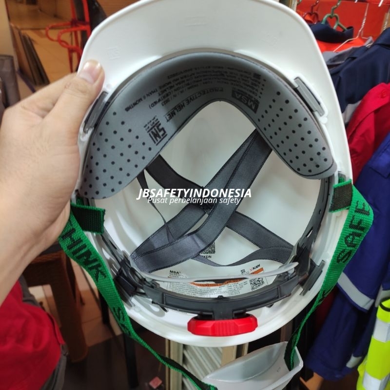 Jual HELM SAFETY MSA V-GARD WARNA PUTIH STANDARD SNI LENGKAP FASTRACK ...