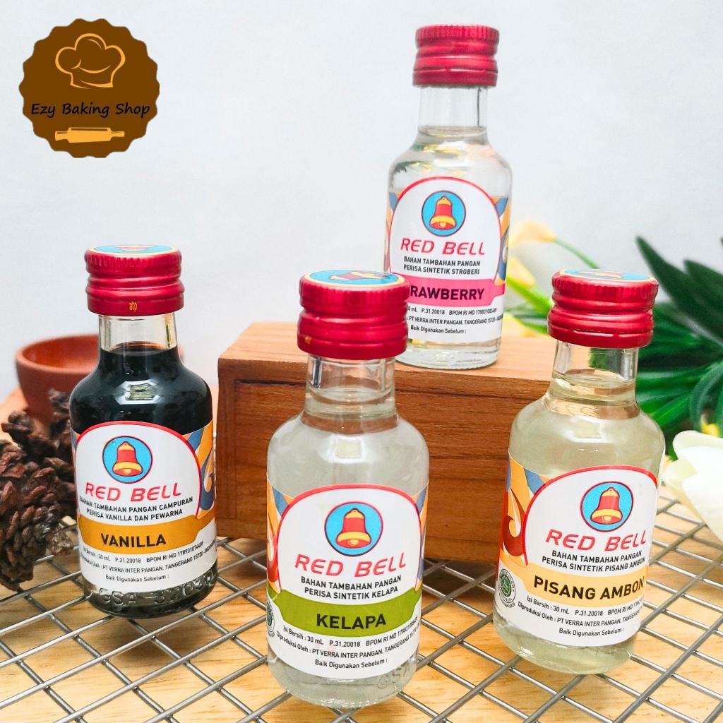 Jual perasa esence redbell 30 ml aroma bahan kue redbel botol kaca ...