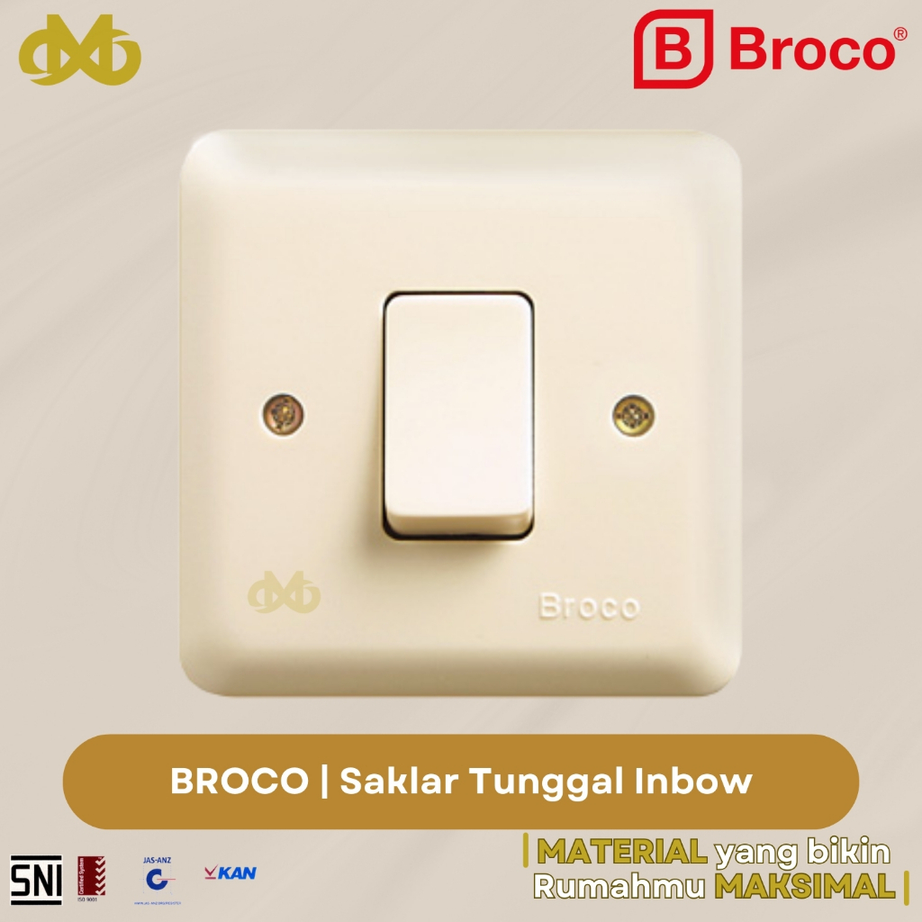Jual Broco | Saklar Tunggal Inbow | Article 6621U | Shopee Indonesia