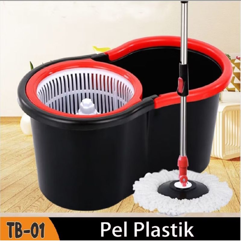 Jual Alat Pel lantai set pengengring ember putar bonbox spin mop bct815 ...
